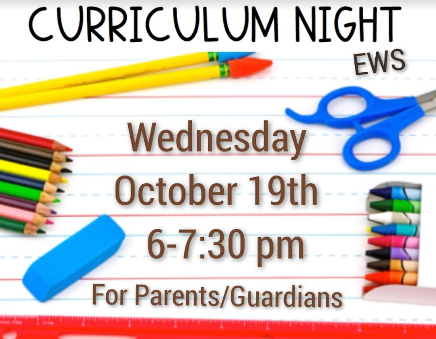 Curriculum NIght, Oct. 19th | Eames Way Elementary School